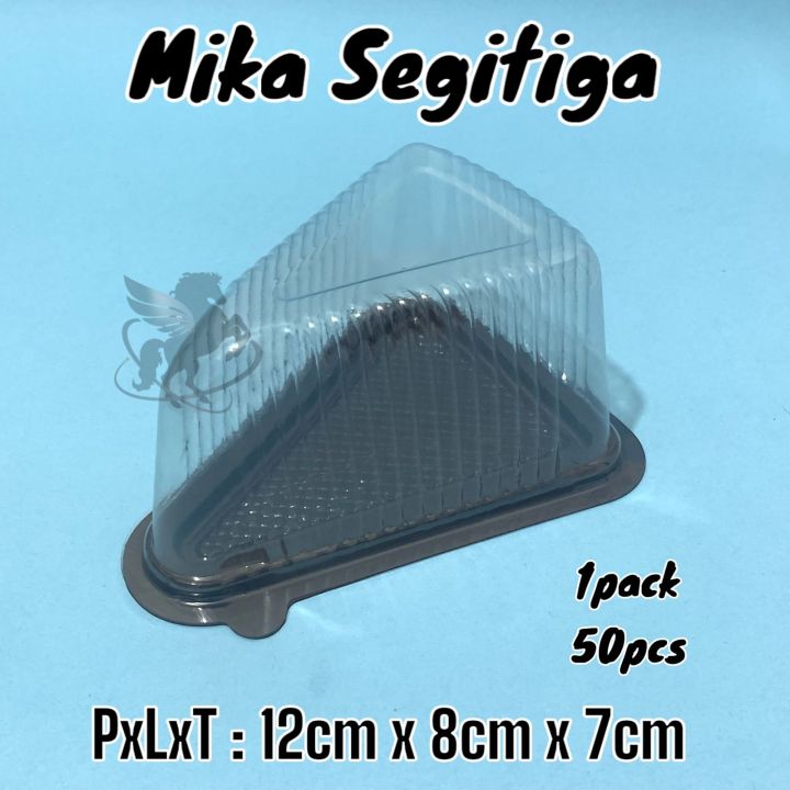 isi 50set Mika Cake Segitiga / Mika Kue Potong / Ct Segitiga Kecil ...