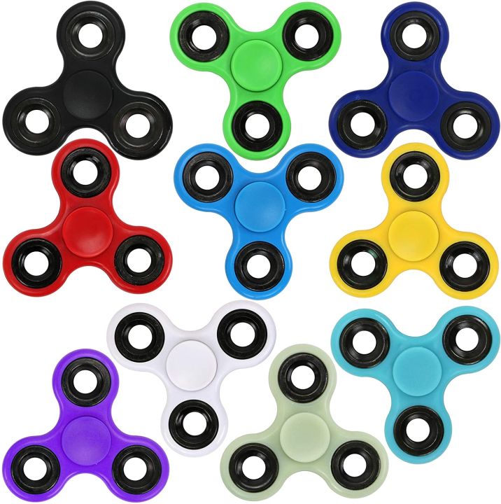 ABS Fidget Spinner EDC Spinner For Autism ADHD Anti Stress Tri-Spinner ...