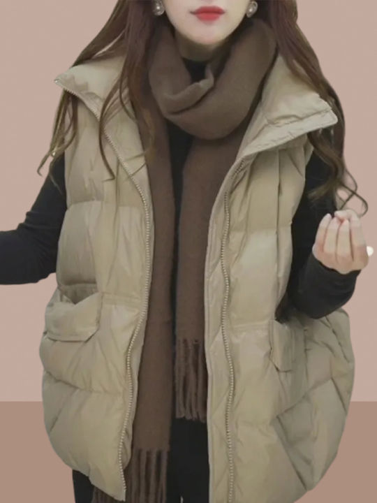 Shalldoer | เสื้อกั๊กผู้หญิงแขนสั้น รุ่นใหม่ฤดูใบไม้ร่วงและหนาว ...