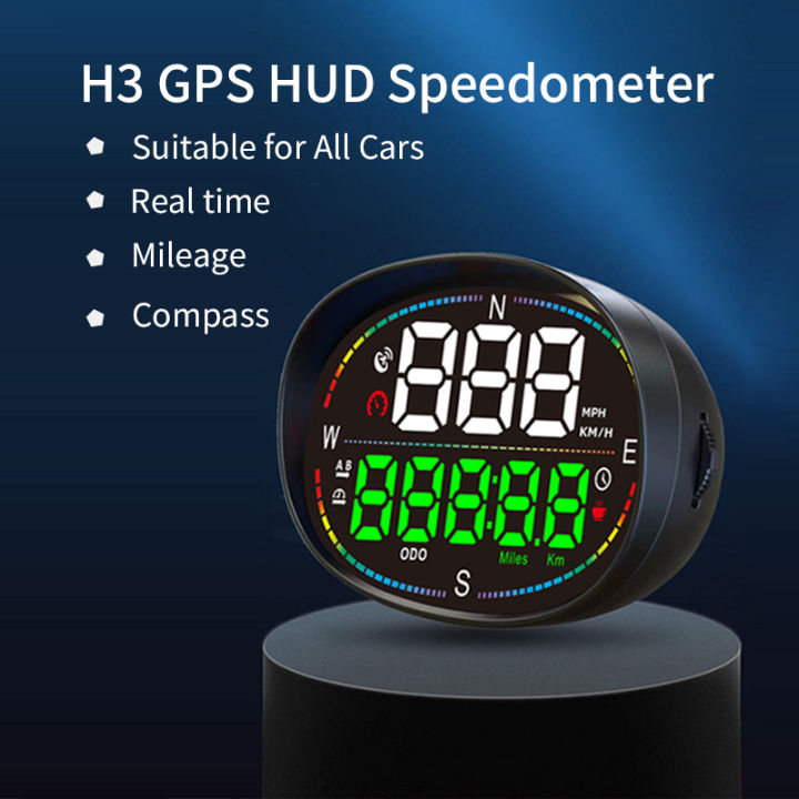 Universal H3 GPS HUD Speed Gauge alarm Head up displays hud GPS Car speedometer Car Accessories ...