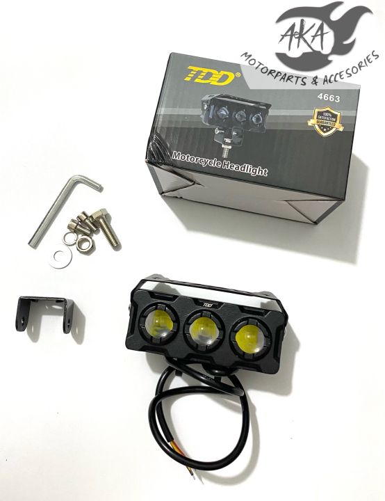 TDD 4663 TRIPLE LED BATMAN 60WATTS HEADLIGHT MINI DRIVING LIGHT DUAL ...