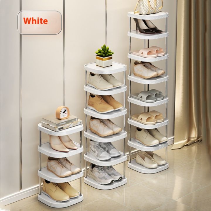 2-8 Tier Narrow Shoe Rack Shelf Space-Saving Vertical Storage Stand ...