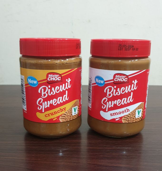 Mister Choc Biscuit Spread Smooth & Crunchy 400g | UK | Lazada Philippines
