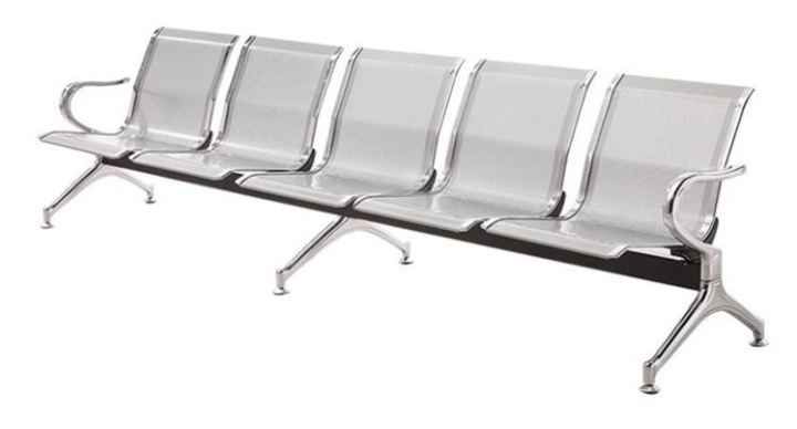 Three-Seat Row Chair Airport Stainless Steel Long Chair Hospital and ...