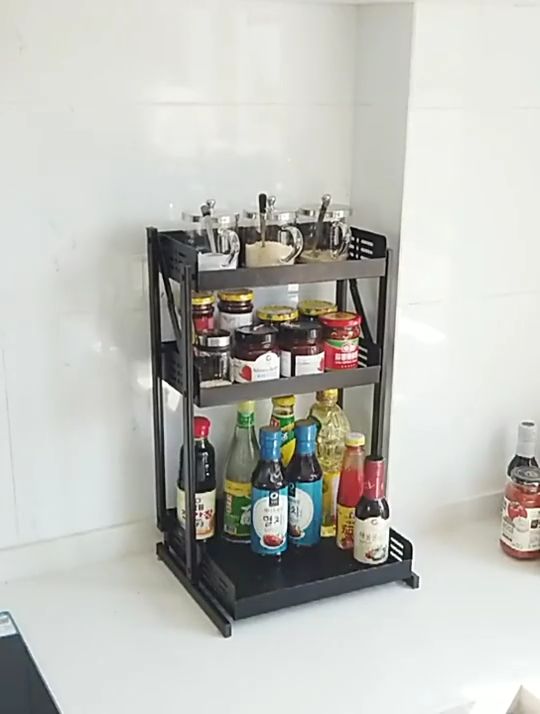 Kitchen Condiment Storage Rack Multi-Layer 2/3 Tier Seasoning Organizer ...