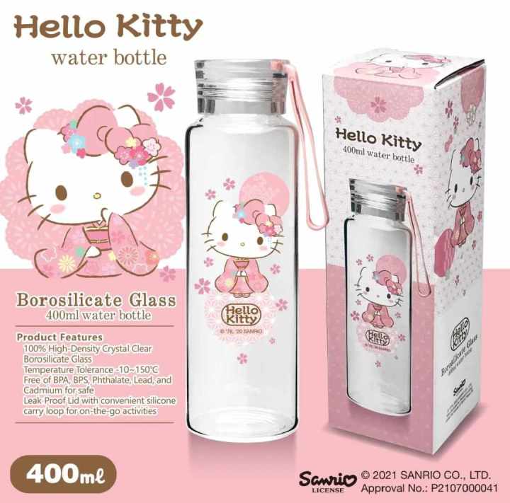 Hello kitty Glass water bottle 400mL | Lazada PH