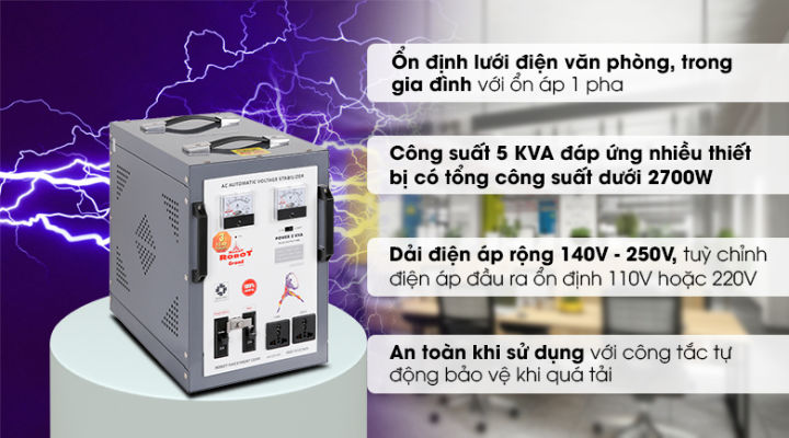 Ổn áp Robot 1 pha 5KVA 140 Hàng trưng bày chính hãng 99% BH điện tử | Lazada.vn