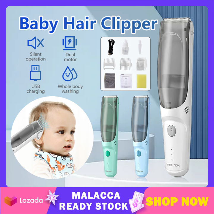 Baby Hair Clipper Electric Vacuum Automatic Kids Hair Trimmer Protable ...