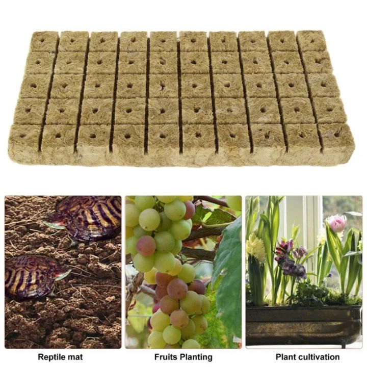 100Pcs Rock Wool Grow Cubes Rock Wool Starters Planting Cubes for ... 100Pcs Rock Wool Grow Cubes Rock Wool Starters Planting Cubes for ...