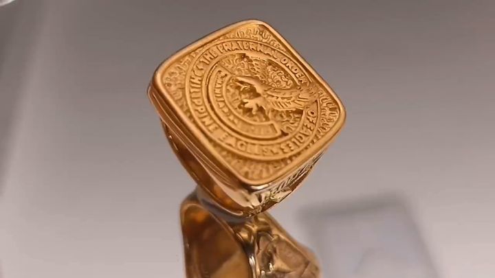 Ly Eagle Wholesale men's 18k Pure gold KUYA eagles fraternal TFOE-PE ...