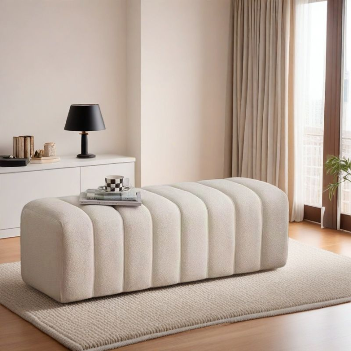 Modern Minimalist Bedroom Sofa Bench Soft Padded Slipper Chair Home ...