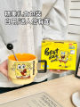 SpongeBob SquarePants Ceramic Mugs Cute Couple Style Coffee Cups Water ...