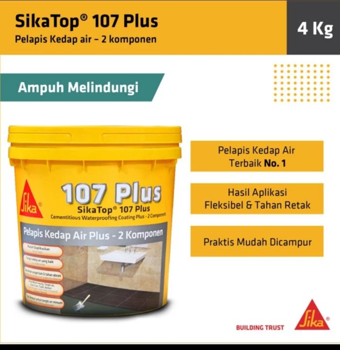 Sikatop 107 Plus Pelapis Anti Bocor Sika Top Dak Beton Kamar Mandi 4 kg ...