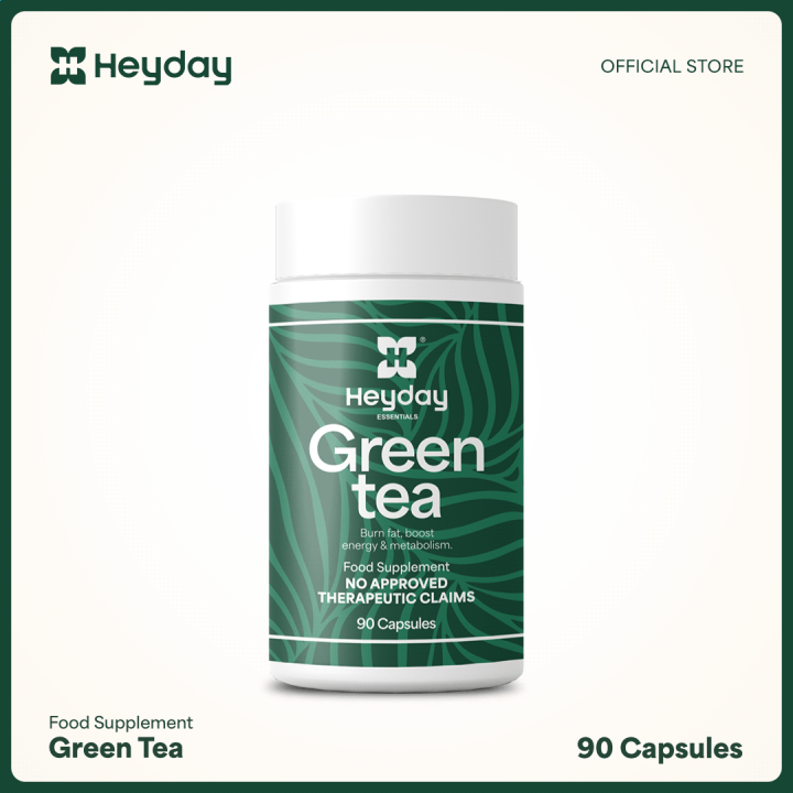 HEYDAY Essentials Green Tea 90 Capsules for Energy & Metabolism Boost ...