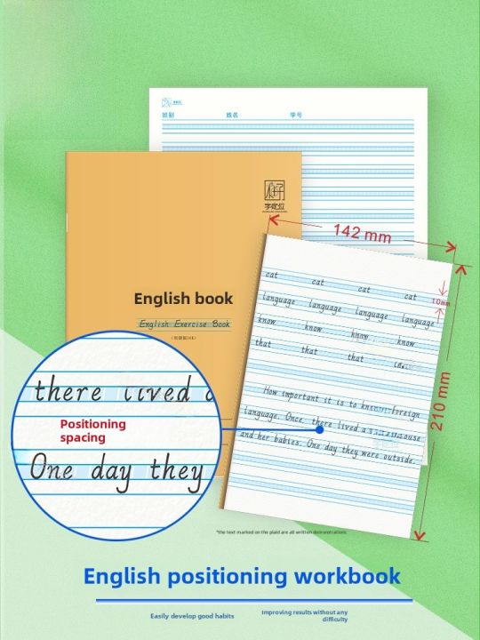 Kids English Practice Note Junior High School Students Four Lines and ...