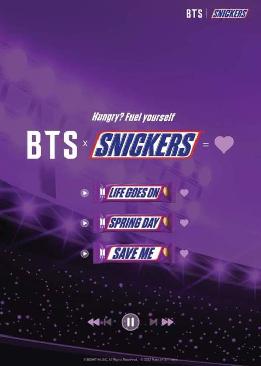 BTS X Snickers= 💜 Limited edition chocolate bar | Lazada