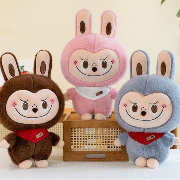 EMERRY Stuffed Labubu Plush Stuffed Doll Cartoon Big Eye Labubu Time ...