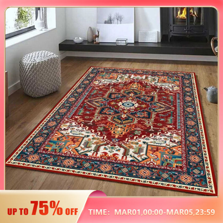 พรมพิมพ์ลายสไตล์เปอร์เซียเรโทร40X120CM พรมห้องนอนห้องนั่งเล่นพรมหรูหรา ...