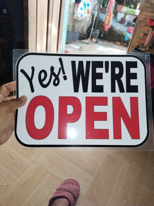 Yes Were Open signage Laminated(1 side A4 laminated) | Lazada PH Yes Were Open signage Laminated(1 side A4 laminated) | Lazada PH