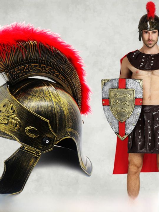 Halloween Roman Warrior Helmet General Sparta Knight Headwear Stage ...