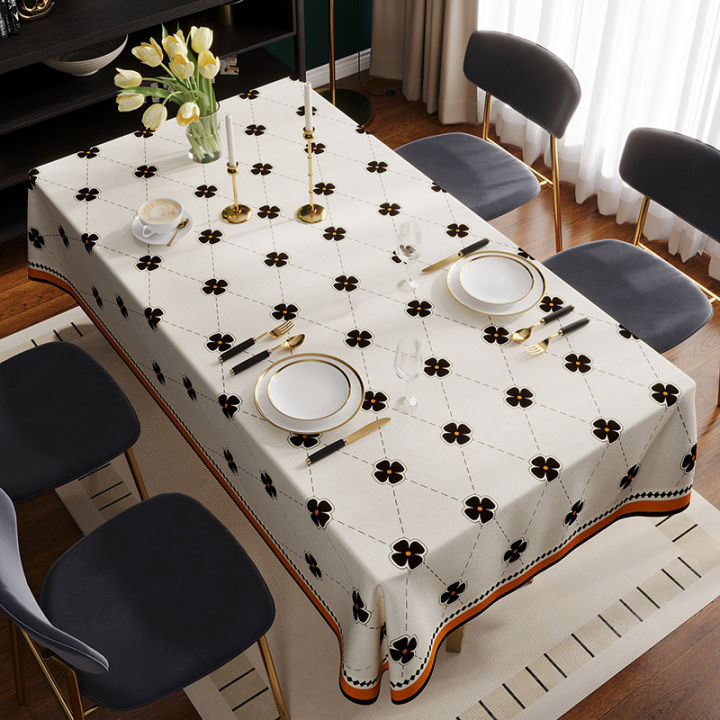 Luxurious Waterproof Oil-resistant PVC Tablecloth Easy-to-clean Simple ...