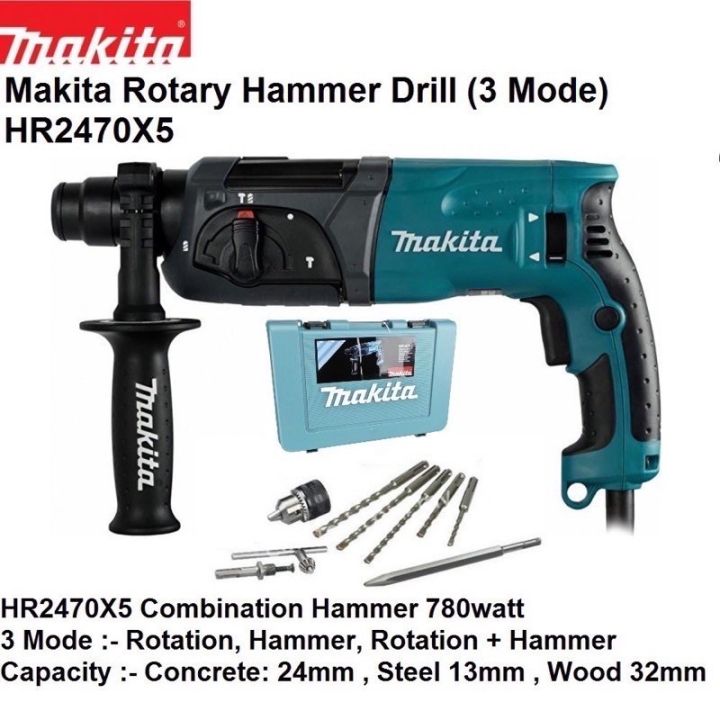 MAKITA HR2470X5 ROTARY HAMMER Dewalt D25133K 26mm 3-Mode SDS Plus ...