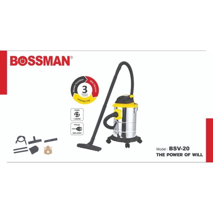 3 in 1 Vacuum Cleaner - Bossman Wet & Dry Vacuum Cleaner - BSV20 (BSV ...