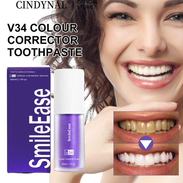 CINDYNAL Toothpaste Teeth Whitening V34 Toothpaste Mousse Foam Tooth ...