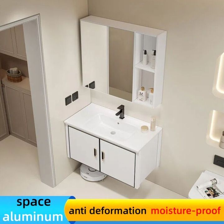 Aluminum Mirror Cabinet Bathroom Sink Complete Set Toilet Sink Lavatory ...