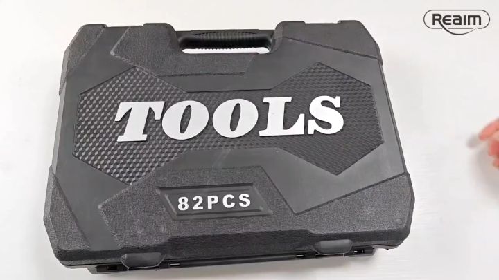 REAIM 82 pcs Tools Set For Motorcycle Car Socket Wrench Set Torque Spanner Tools Set With Box ...