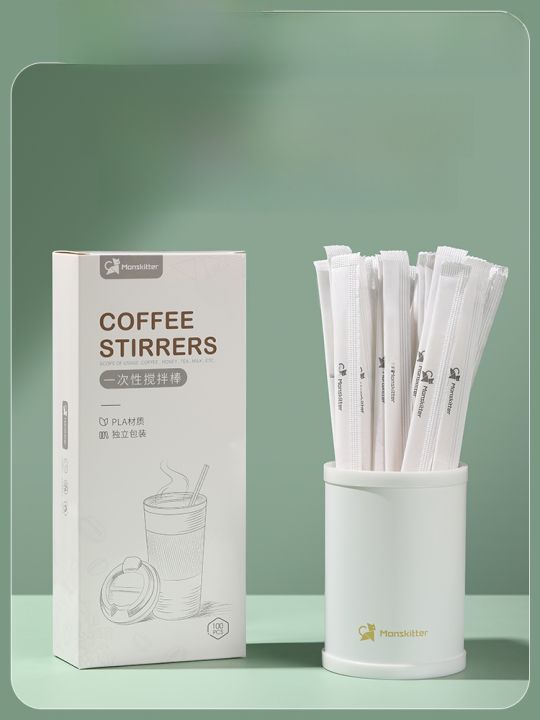 Eco-Friendly PLA Disposable Coffee Stirring Stick Cat Small Monster ...