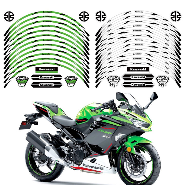 17'' Motorcycle Wheel Hub Sticker Reflective Rim Scooter Hub Strips ...