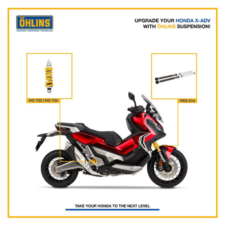 OHLINS ASIA โช๊คหลัง STX46 HO 734 HONDA X-ADV750 ( 2017 – 2019 ...