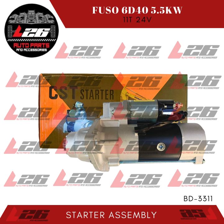 Mitsubishi Fuso 6D40 STARTER ASSEMBLY 5.5KW 11T 24V BD-3311 CST STARTER ...