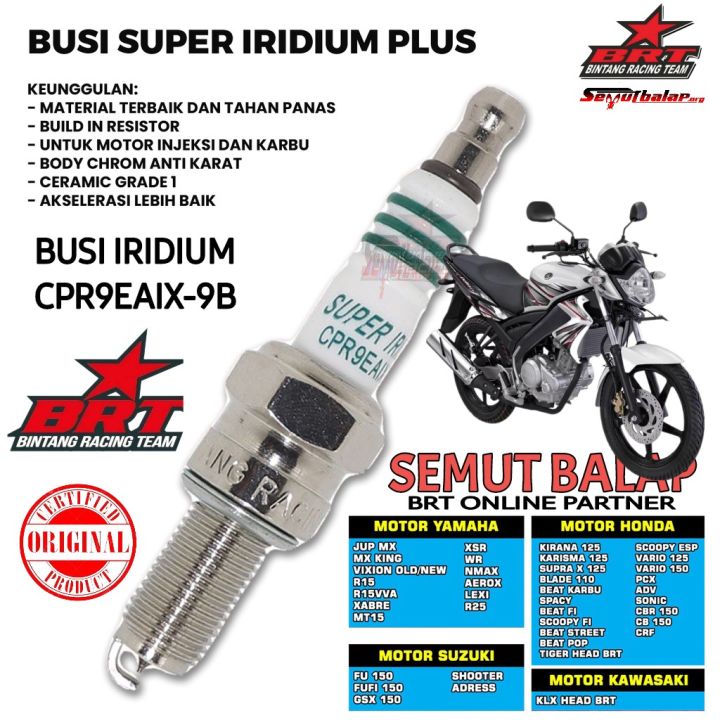 BUSI VIXION BRT SUPER IRIDIUM PLUS BUSI MX KING JUPITER MX 135 R15 NMAX LEXI AEROX MEGAPRO BEAT ...