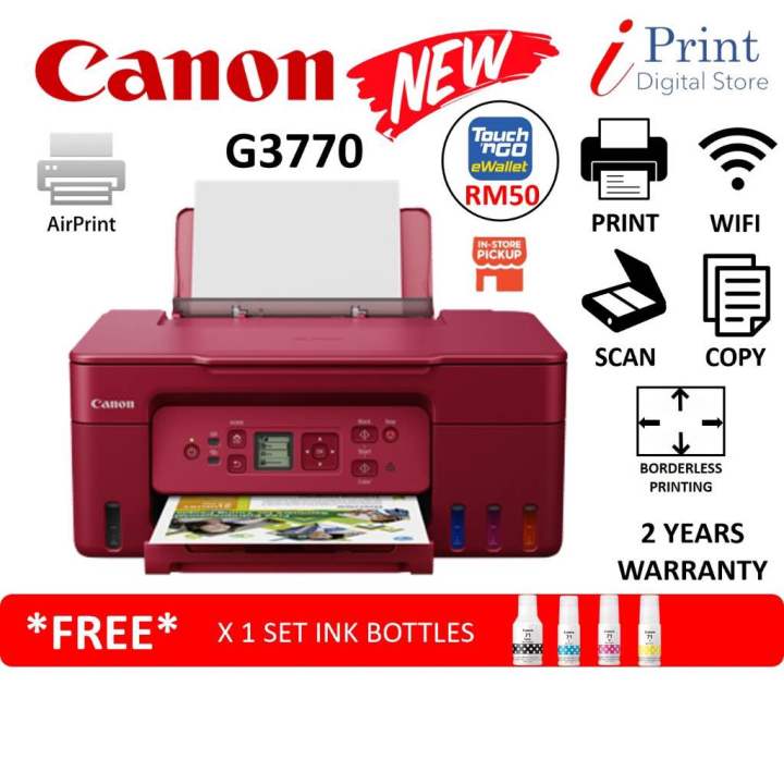 CANON PIXMA G3770 PRINTER ALL-IN-ONE PRINTER [ PRINT / SCAN / COPY ...