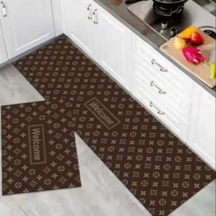 kitchen floor mat carpet LV velvet 3d / dapur karpet LV alas kaki ...