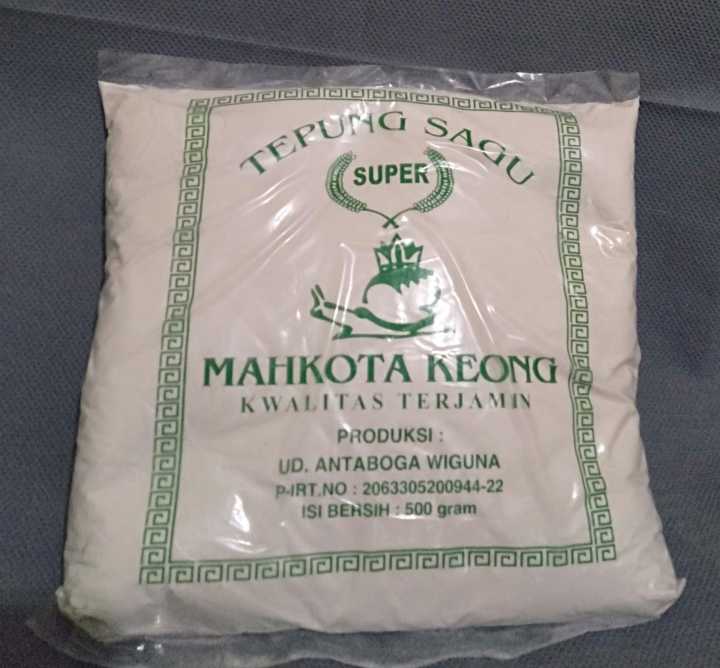 Tepung Sagu Cap Mahkota Keong kemasan 500 gram atau 1/2kg | Lazada ...