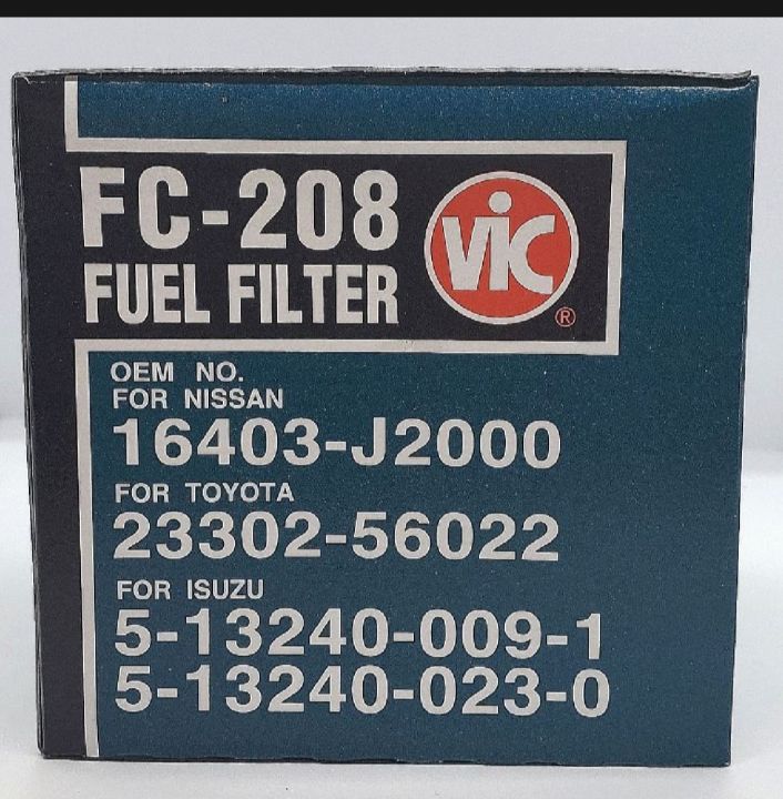 VIC FC208 FC-208 Fuel Filter Japan for Isuzu Truck | Lazada PH