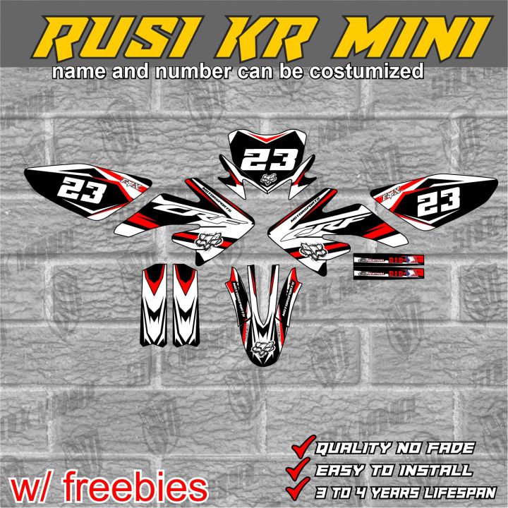 Rusi KR Mini decals stickers, laminated | Lazada PH