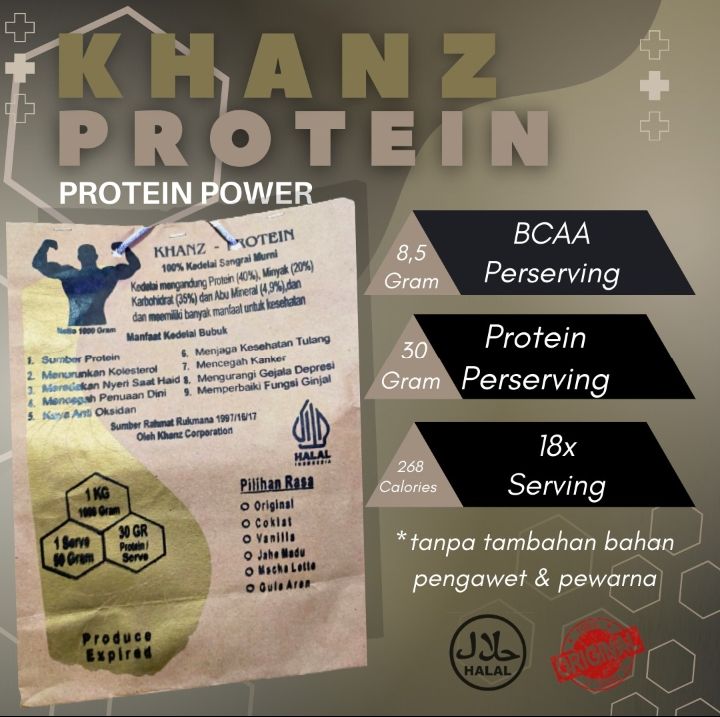 WHEY PROTEIN SERBUK KEDELAI 100% MURNI 1000GRAM (1KG) | Lazada Indonesia