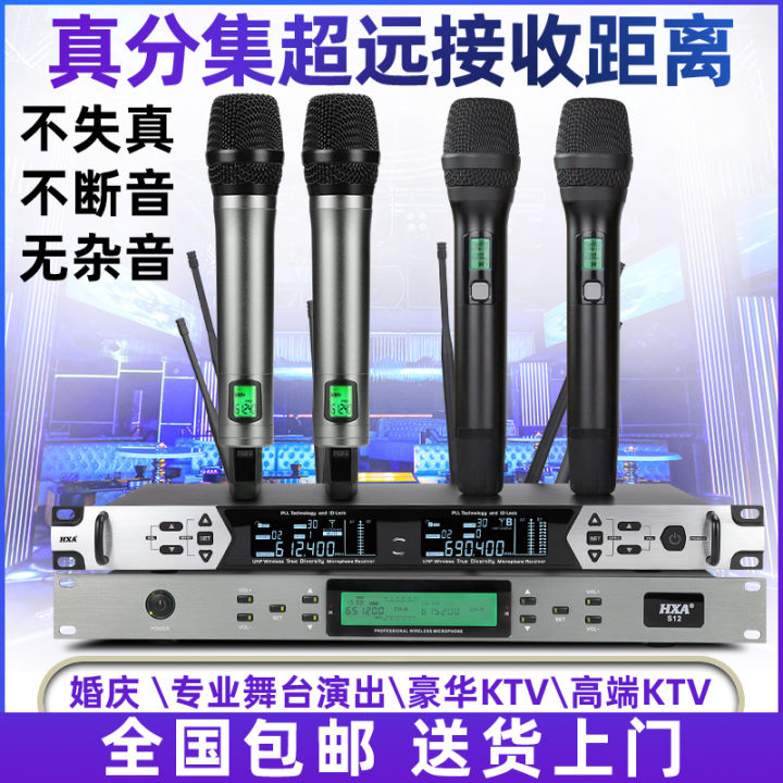 Hxa True Diversity Wireless Microphone One for Two KTV Professional ...