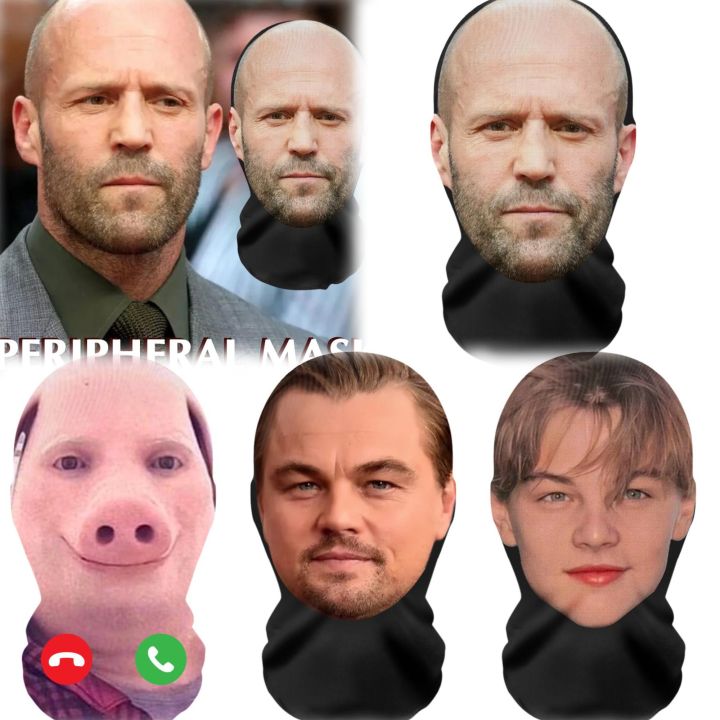 3D Printed Full Face Visual Mask Realistic Celebrity Performer Face ...
