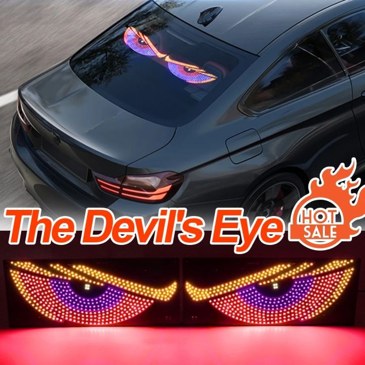Flexible LED Windshield Display for Cars with Animated Blinking Demon ...