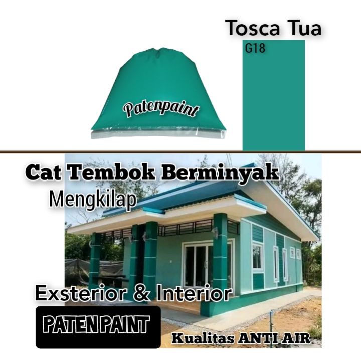 cat tembok hijau tosca / cat tembok glossy / cat tembok kiloan / cat ...