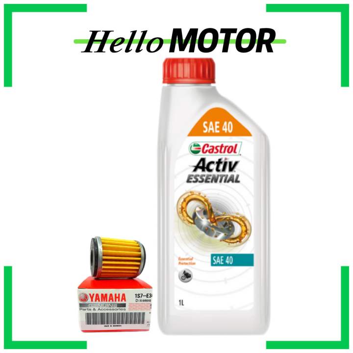 CASTROL 4T ACTIV ESSENTIAL SAE 40 1L MINYAK HITAM ENGINE OIL | Lazada