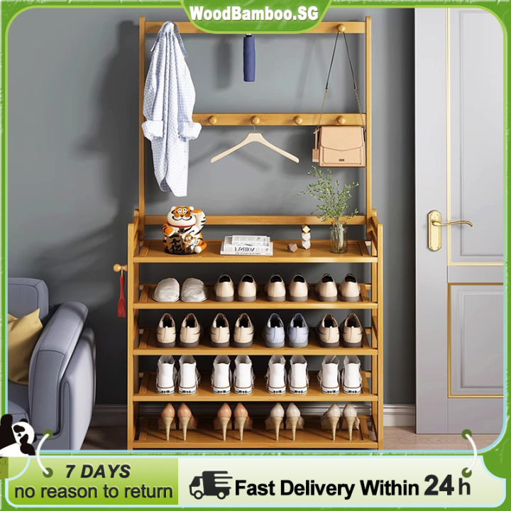 3-In-1 Multifunctional Shoe Hanging Cloak Rack Storage Integrated Rack ...