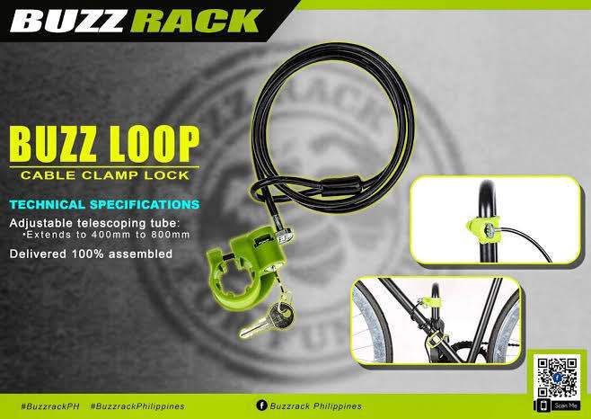 Buzzrack buzzloop / Cable lock | Lazada PH
