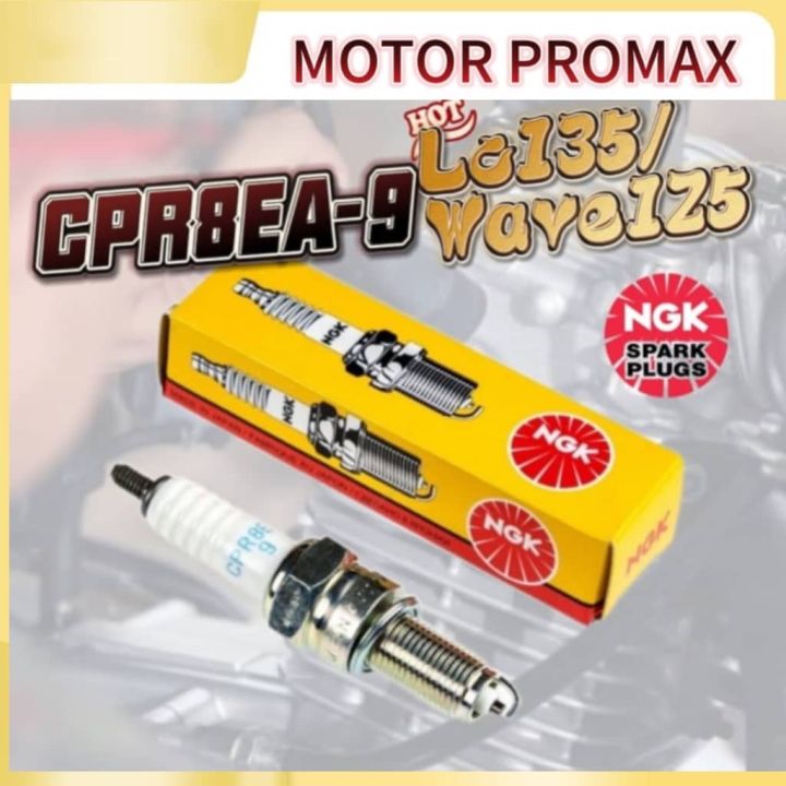 NGK SPARK PLUG CPR8EA-9 CPR8 LC135 WAVE125 100% ORIGINAL | Lazada