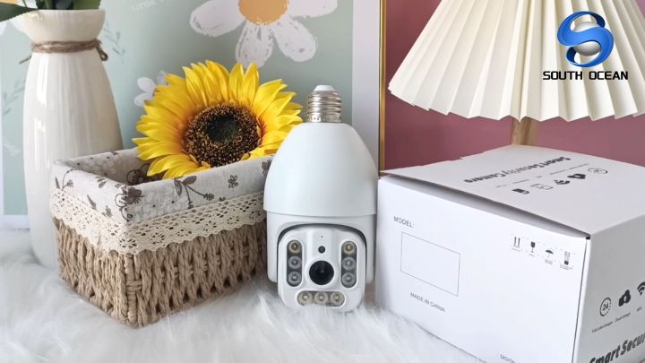 V380 Pro 1080P Bulb CCTV Camera WiFi Connect 360 IP Security Camera ...